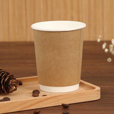 China Double-Wall Kraft Paper Coffee Cup  Natural Insulation & Leak-Proof Food-Grade for sale