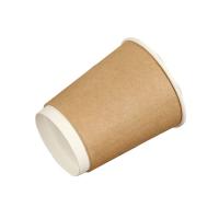 China Double-Wall Kraft Paper Coffee Cup  Natural Insulation & Leak-Proof Food-Grade for sale
