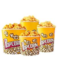 China Popcorn Bucket Popcorn Paper Tub  Cinema-Grade Oil-Resistant & Crisp-Locking for sale