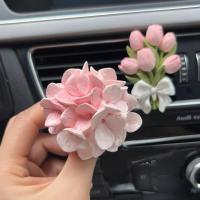 China Luxury Tulip & Hydrangea Car Aroma Diffuser Stone for sale