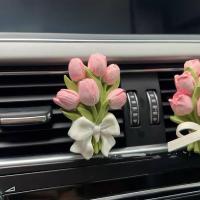 China Luxury Tulip & Hydrangea Car Aroma Diffuser Stone for sale