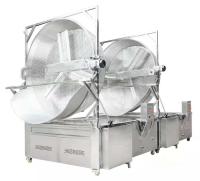 China Personalized Potato Chips Automatic Frying Machine Discharging And Stirring ISO for sale
