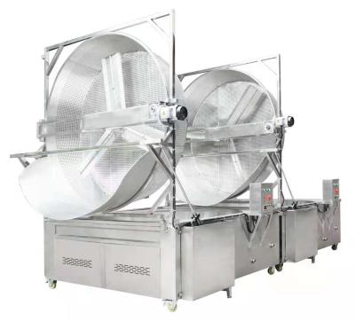 China Personalized Potato Chips Automatic Frying Machine Discharging And Stirring ISO for sale