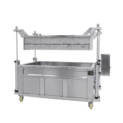 China 600L Industrial Electric Deep Fryer Machine Automatic Lifting Square Basket for sale