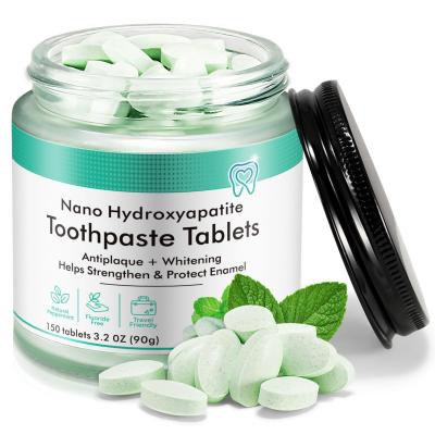 China Chewable Toothpaste Tablets 150pcs with 10% Nano Hydroxyapatite for Sensitive Teeth and Plaque Control for sale