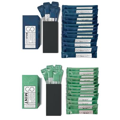 China 40-Count Travel Mouthwash Packets - 11ml Alcohol-Free Dual Mint Formula for Fresh Breath for sale