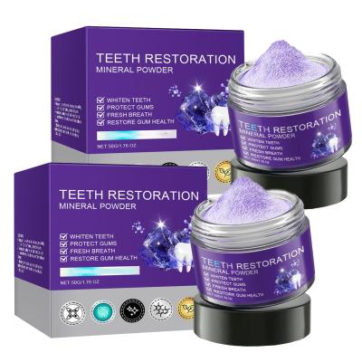 China Purple Teeth Restoration Mineral Powder 2x50g Jars - Natural Enamel Strengthening & Gum Health Support for sale