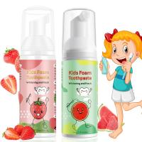 China Watermelon Strawberry Foam Children's Toothpaste Low Fluoride for Kids Ages 3+ Years - 2 Tubes for sale