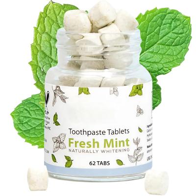 China Nano Hydroxyapatite Toothpaste Tabs 62 Tablets Fluoride Free Fresh Mint Enamel Repair for sale