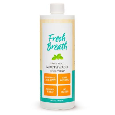 China Fresh Breath Mint Mouthwash 16 oz Alcohol-Free with Xylitol - Dentist Recommended for Healthy Gums for sale