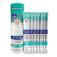 China 7 Pcs Travel Mouthwash Sachets Coconut Oil Pulling with 7 Essential Oils and Vitamins D3/E/K2 - 10ml TSA-Compliant for sale