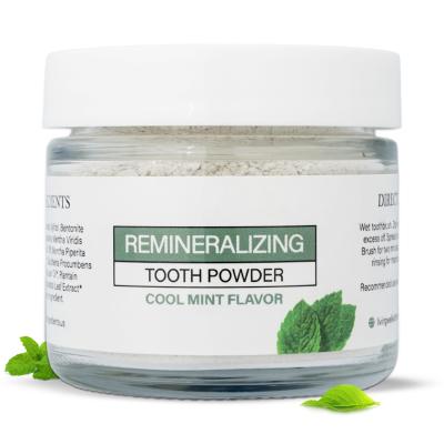 China Hydroxyapatite Remineralizing Tooth Powder with 15% Enamel Restoration and 20% Xylitol - Cool Mint Flavor for sale