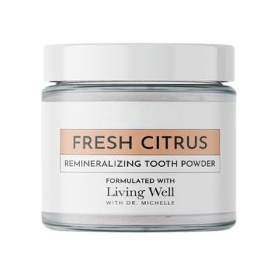 China Natural Remineralizing Tooth Powder - Fluoride Free with Calcium Carbonate & Citrus Oils for 2-Minute Brushing for sale