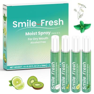 China 4-Pack Flavored Dry Mouth Spray with Xylitol - Alcohol Free Formula in 0.33 oz Bottles for Instant Hydration for sale