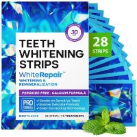 China Mint Flavor Tooth Whitening Strips 28-Pack with Calcium Formula for Sensitive Teeth for sale
