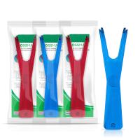 China OEM 3-Pack Reusable Dental Floss Handle with Ergonomic Design for Gum Health and Eco-Friendly Oral Care for sale