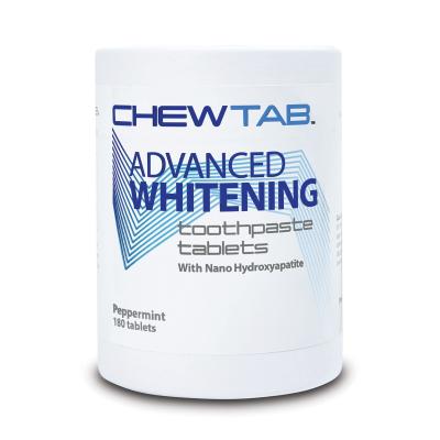 China 180 Count Whitening Toothpaste Tablets with Nano Hydroxyapatite for Enamel Strengthening - Fluoride-Free Formula for sale