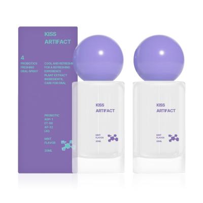 China 2Pcs Alcohol-Free Probiotic Mouth Spray 20ml Travel Size Breath Freshener with Custom Label Options for sale