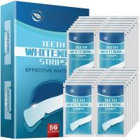 China 56 Pack Teeth Whitening Strips 28-Day Treatment for Coffee Wine Smoking Stains Removal for sale