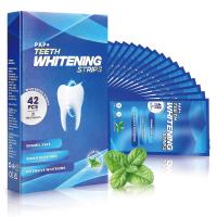 China Mint Flavor Teeth Whitening Strips Kit 42 Count Hydrogen Peroxide Free for Sensitive Teeth for sale