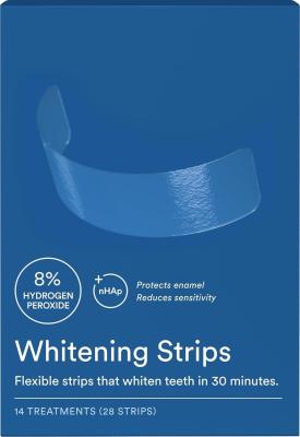 China 8% Hydrogen Peroxide Teeth Whitening Strips with 1.5% Nano-Hydroxyapatite - 28 Strips Mint Flavor for Sensitive Teeth for sale