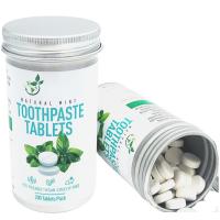 China 200 Pack Natural Whitening Toothpaste Tablets with Mint & Activated Charcoal - Vegan & Cruelty-Free for sale