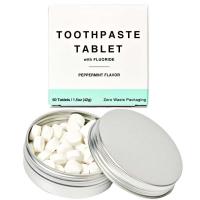 China 60-Count Chewable Toothpaste Tablets with Fluoride for Adults - Peppermint Flavor, Vegan & Cruelty-Free for sale