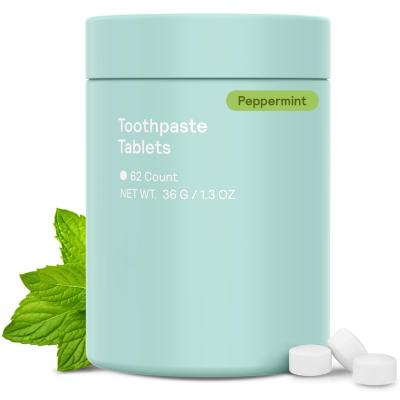 China OEM Nano Hydroxyapatite Toothpaste Tablets 62 Count - Fluoride Free Travel Tabs with Whitening & Sensitivity Relief for sale