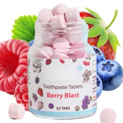China Berry Flavor Nano Hydroxyapatite Toothpaste Tablets - 62 Count Fluoride-Free Dental Care for sale