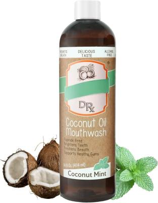 China Coconut Oil Pulling Alcohol Free Mouthwash Mint Flavor 14 fl oz for Gum Health & Teeth Whitening for sale