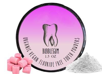 China 1.5 oz Vegan Mineral Tooth Powder for Kids - Bubblegum Flavor with Bentonite Clay & Calcium Carbonate for sale