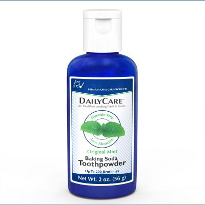 China Original Mint Baking Soda Tooth Powder 2 oz Fluoride Free with Minerals and Essential Oils for 200 Brushings for sale