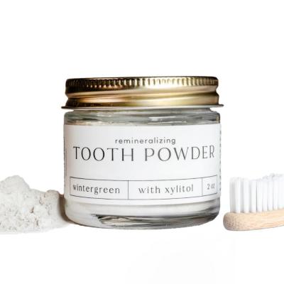 China 2 oz Hydroxyapatite Remineralizing Tooth Powder Fluoride-Free Natural Peppermint for Enamel Strengthening for sale