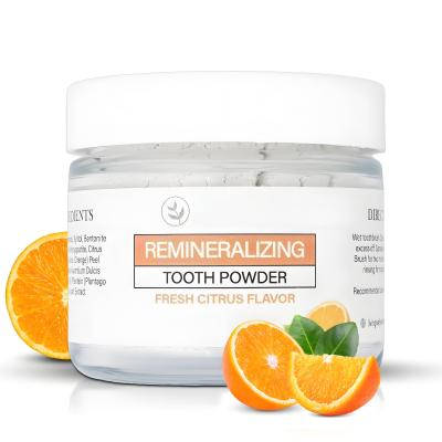 China Citrus Hydroxyapatite Remineralizing Tooth Powder - Fluoride-Free Formula for Kids & Adults - Swallow-Safe Dental Care for sale