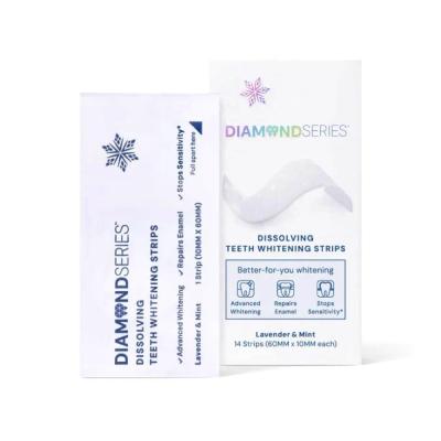 China Diamond Dissolving Teeth Whitening Strips with Hydroxyapatite - 14 Count Gentle Formula for Sensitive Teeth for sale