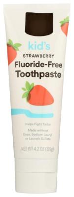 China Kid's Fluoride Free Toothpaste Strawberry Flavor 4.2 oz - Natural Tartar Fighting Formula for sale