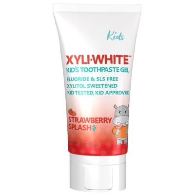 China 3OZ Foods Solutions Children's Toothpaste Gel with 25% Xylitol, Strawberry Splash Flavor, 3 oz Vegan Formula for Kids 2+ Years for sale