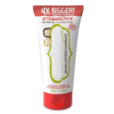 China Natural Toddler Toothpaste Fluoride Free with 40% Xylitol Strawberry Flavor 7.05 oz for Babies 6 Months+ for sale