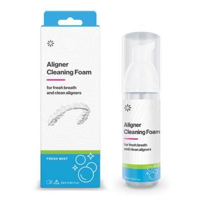 China Cruelty Free Aligner Cleaning Foam 55ml - Mint Infused No Rinse Retainer Cleaner for On-the-Go Use for sale