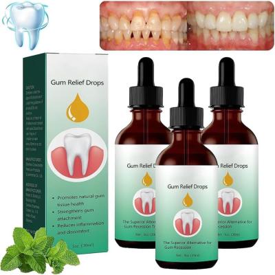China Menthol Flavor Gum Relief Drops 3 PCS Natural Oral Care Liquid with 1-Minute Rinse Application for sale