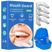 China Custom Fit Teeth Guards 4-Pack for Grinding Protection - 158-176°F Hot Water Molding Dental Mouth Guards for sale