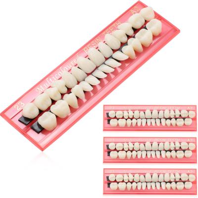 China 4 Sets Tooth Repair Kit with 112 Pieces A2 Resin Teeth for Props and Education for sale