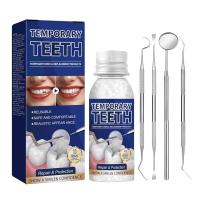 China DIY Temporary Tooth Repair Kit with 30ml Moldable Beads and 4 Dental Tools for Missing Teeth Restoration for sale