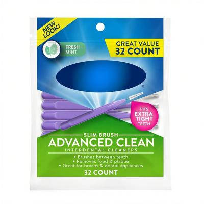 China Interdental Cleaners Slim Brush For Extra Tight Spaces 32 Count 1 Pack for sale