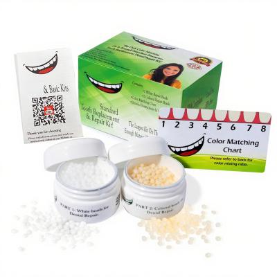 China Standard Dental Repair Kit with 20-Minute Application Time and 140°F Thermal Beads for At-Home Temporary Tooth Repair for sale