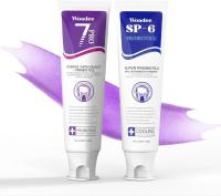 China SP-6H Fluoride-Free Whitening Toothpaste with Probiotics 6 Probiotics Enamel Safe 2 Tubes Blue Purple for sale