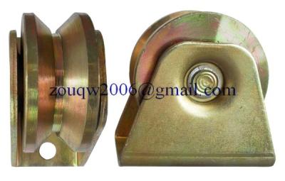 China Sliding gate roller GW611 Y Groove，Galvanized, Iron, Double bearing for sale