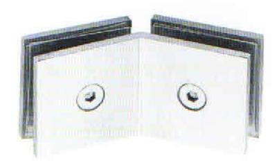 China Glass elliptical partition brace RS1828, 135 degree, double,material stainless steel for sale