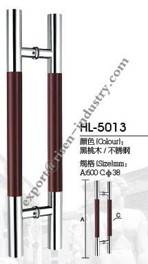 China Stainless steel door handle HL5013, dia38 X 600 for sale