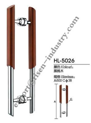 China Stainless steel door handle HL5026, dia38 X 600 for sale